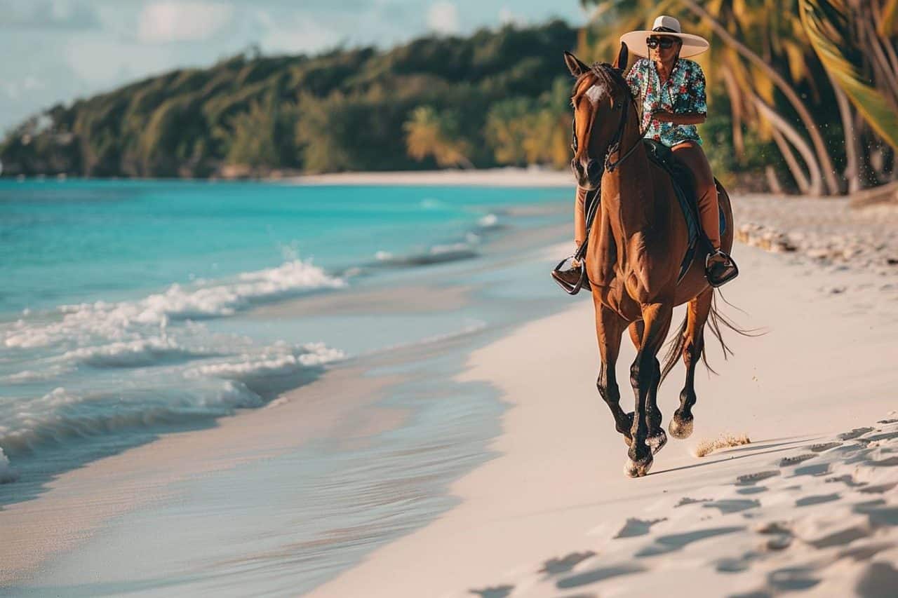 Excursions à cheval sur la plage à l'île Maurice - Le Mandala Moris